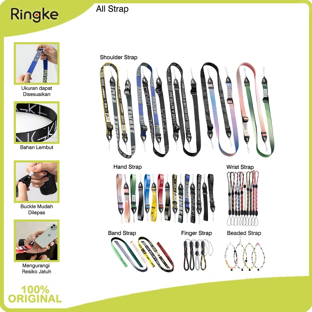 Jual Strap Ringke Wrist Strap Finger Strap Handstrap Lettering Ticket ...