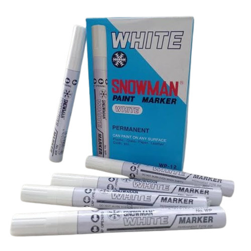 Jual spidol snowman paint marker white putih permanent WP-12 | Shopee ...