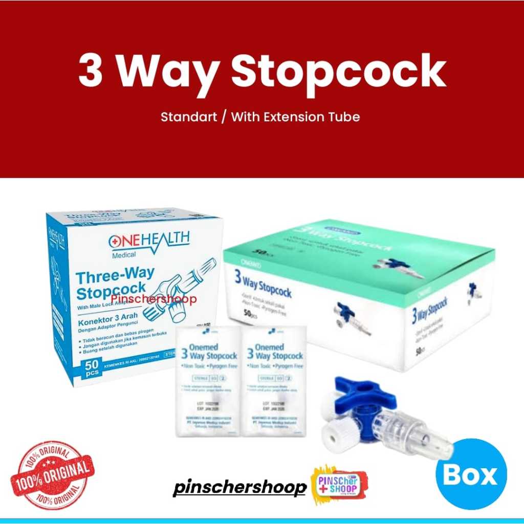 Jual Three Way Stopcock Standart 3 Way Stop Cock With Extension Tube ...