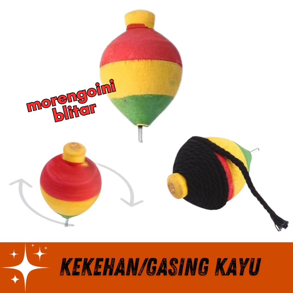 Jual KEKEHAN/GASING KAYU Mainan Anak Tradisional Gangsing panggal kayu ...