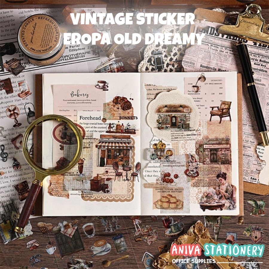 Jual VINTAGE STICKERS RETRO STIKER EROPA OLD DREAMY DECO STICKER ...