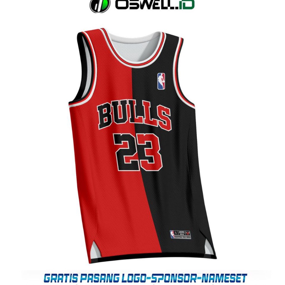 Jual KODE F26F BAJU JERSEY BASKET CHICCAGO BULLS RED BLACK FREE CUSTOM ...