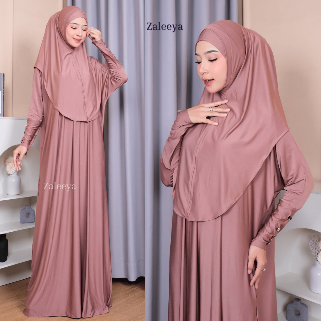 Jual Mecca Abaya Set Hijab Gamis Syari Terbaru Bahan Jersey Premium Umroh Abaya Daily Busui ...