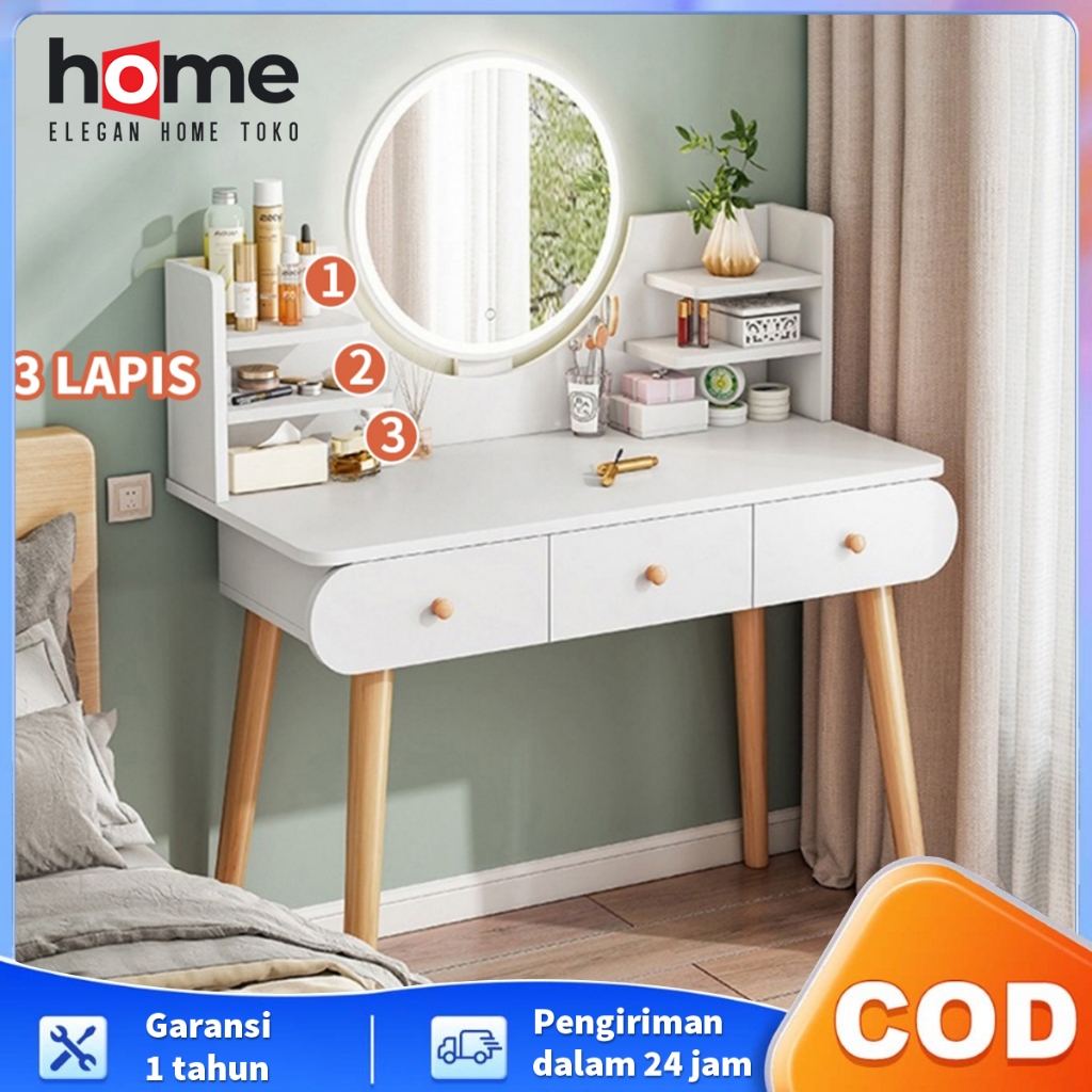 Jual Meja Rias/ Meja Rias Lampu LED/Meja Rias Aesthetic/Minimalis/Mini ...
