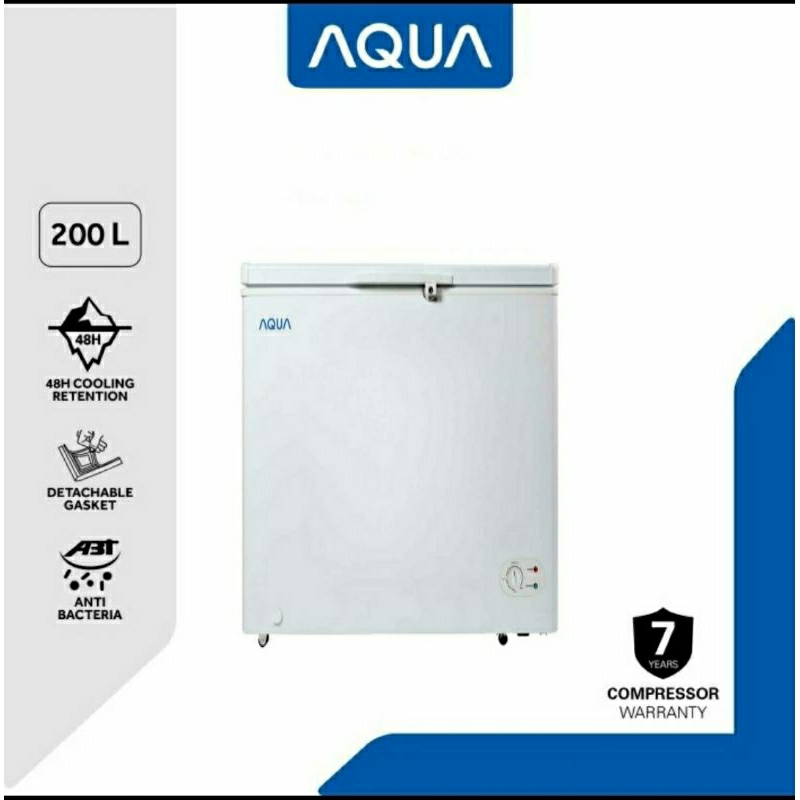 Jual Aqua AQF-210FA / W Chest Freezer Box 200 L Frizer Rumahan Garansi ...