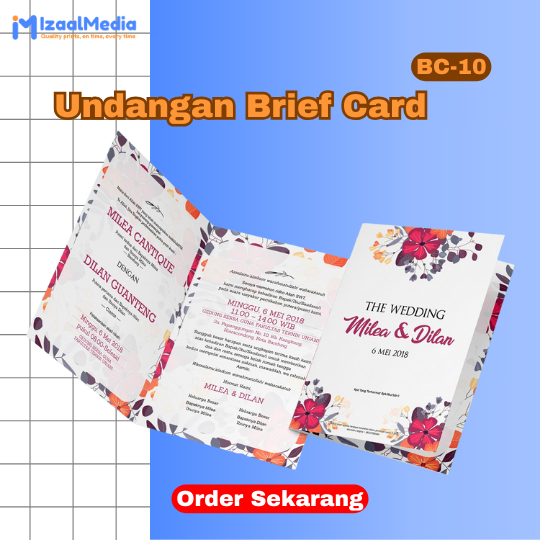 Jual UNDANGAN BAHAN BRIEF CARD 150GSM | MODEL BC-10 | Shopee Indonesia