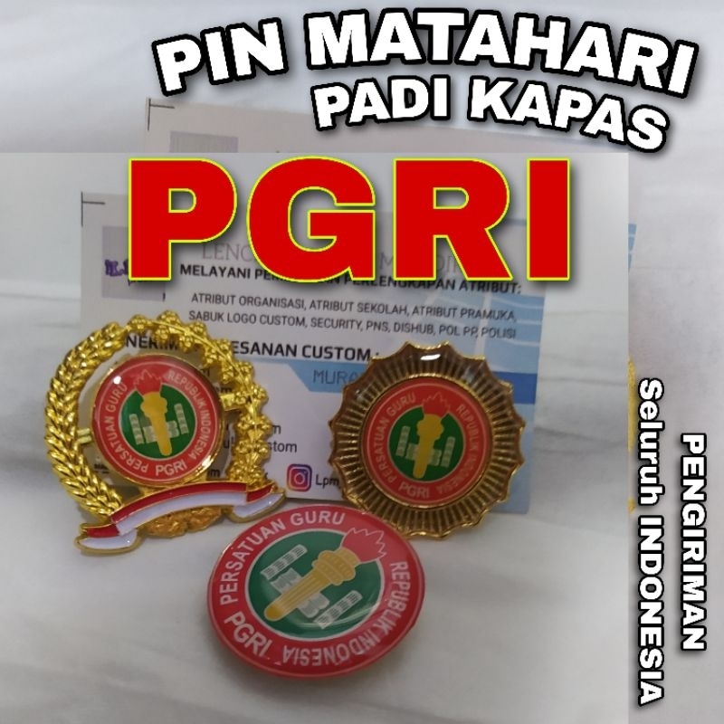 Jual PIN PGRI PADI KAPAS MATAHARI LOGO PGRI (min order 3pcs) | Shopee ...