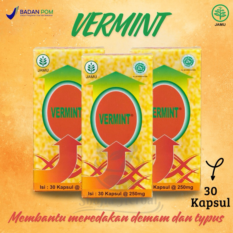 Jual VERMINT 30 Kapsul Cacing Obat Demam Typus Anak dan Dewasa | Shopee ...