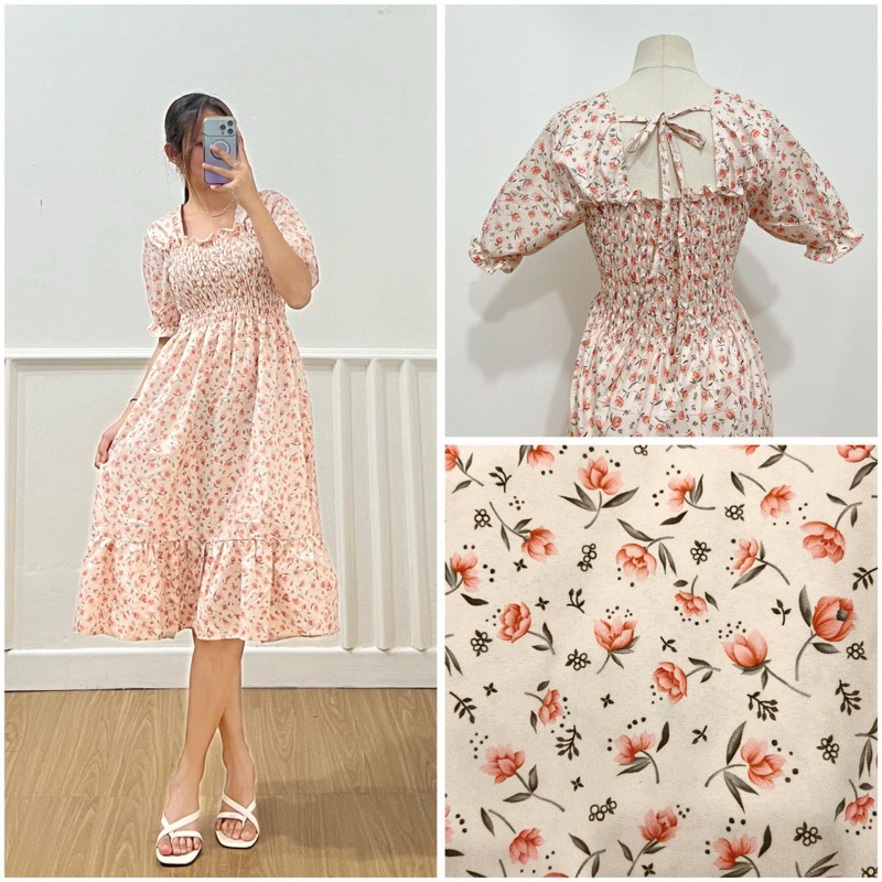 Jual RD FASHION - SMOCKED DRESS / Gaun musim panas kasual baru Lengan ...