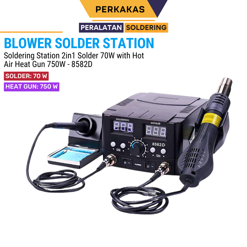 Jual Soldering Station 2in1 Solder 70W with Hot Air Heat Gun 750W ...