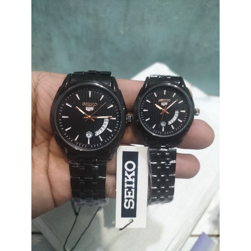 Jual SEIKO COUPLE FULL BLACK | Shopee Indonesia