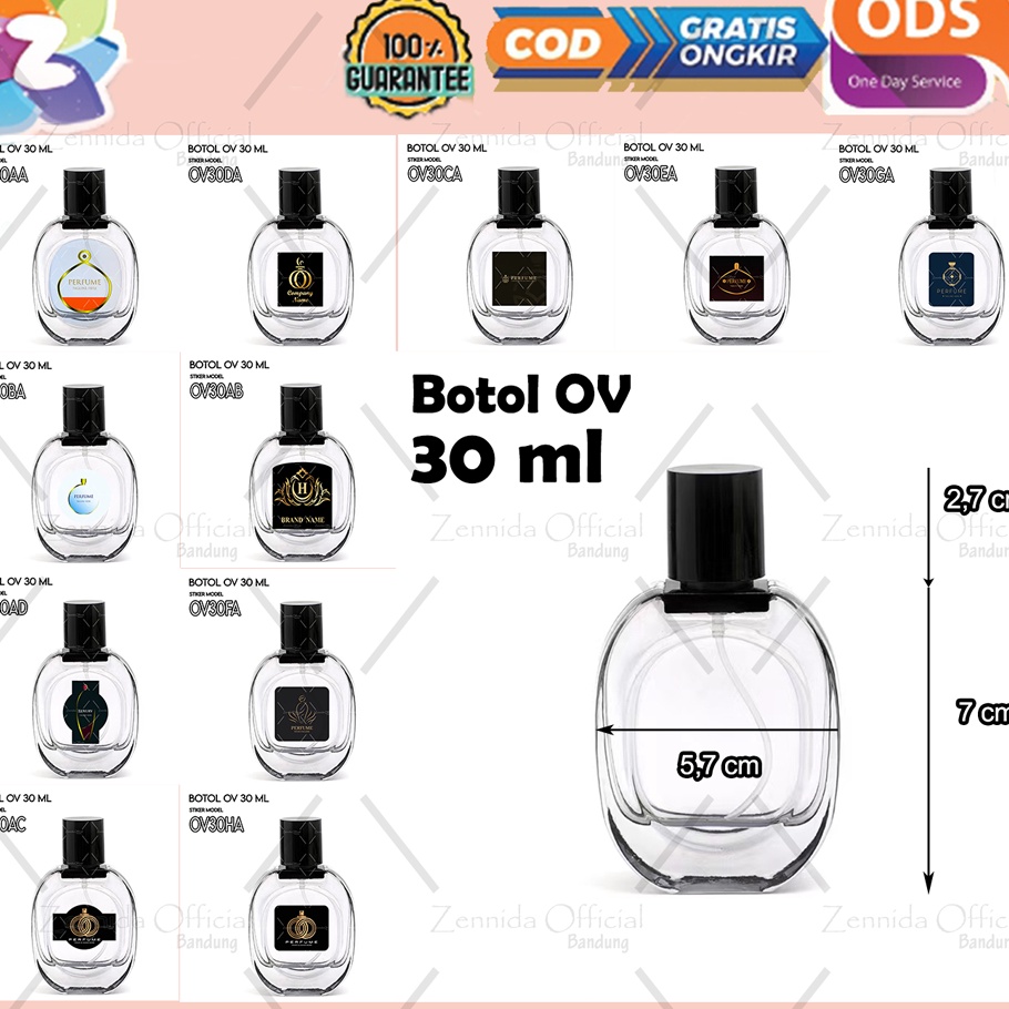 Jual FG2 Stiker Botol Parfum OV 3 ml Oval Parfume Sticker Label Custom ...