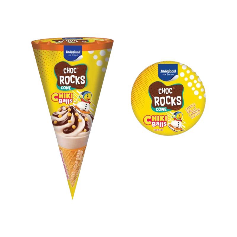 Jual indofood choc rocks ice cream cone chiki balls es krim | Shopee ...