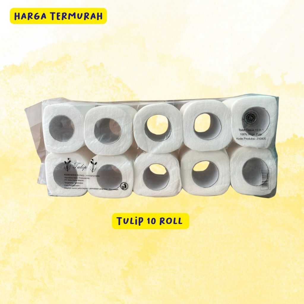 Jual Tisu Gulung Roll Embossed isi 10 Rolls TULIP / Tissue Bathroom ...