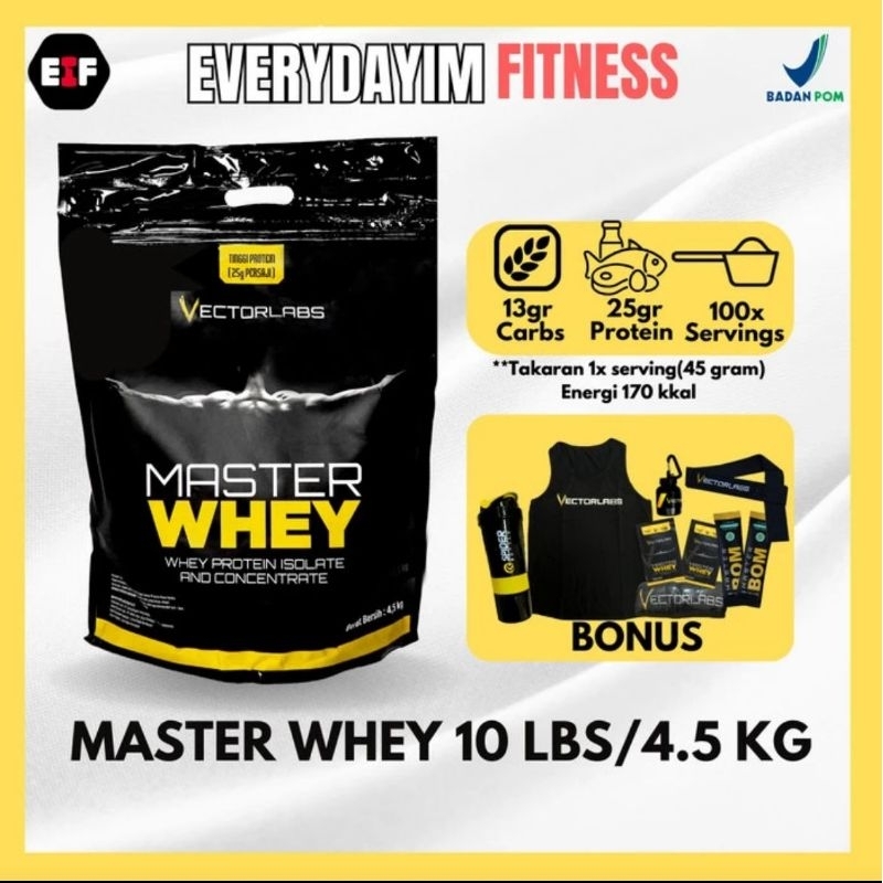 Jual VECTORLABS MASTER WHEY ISOLATE & CONCENTRADE 10 LB 10 LBS | Shopee ...