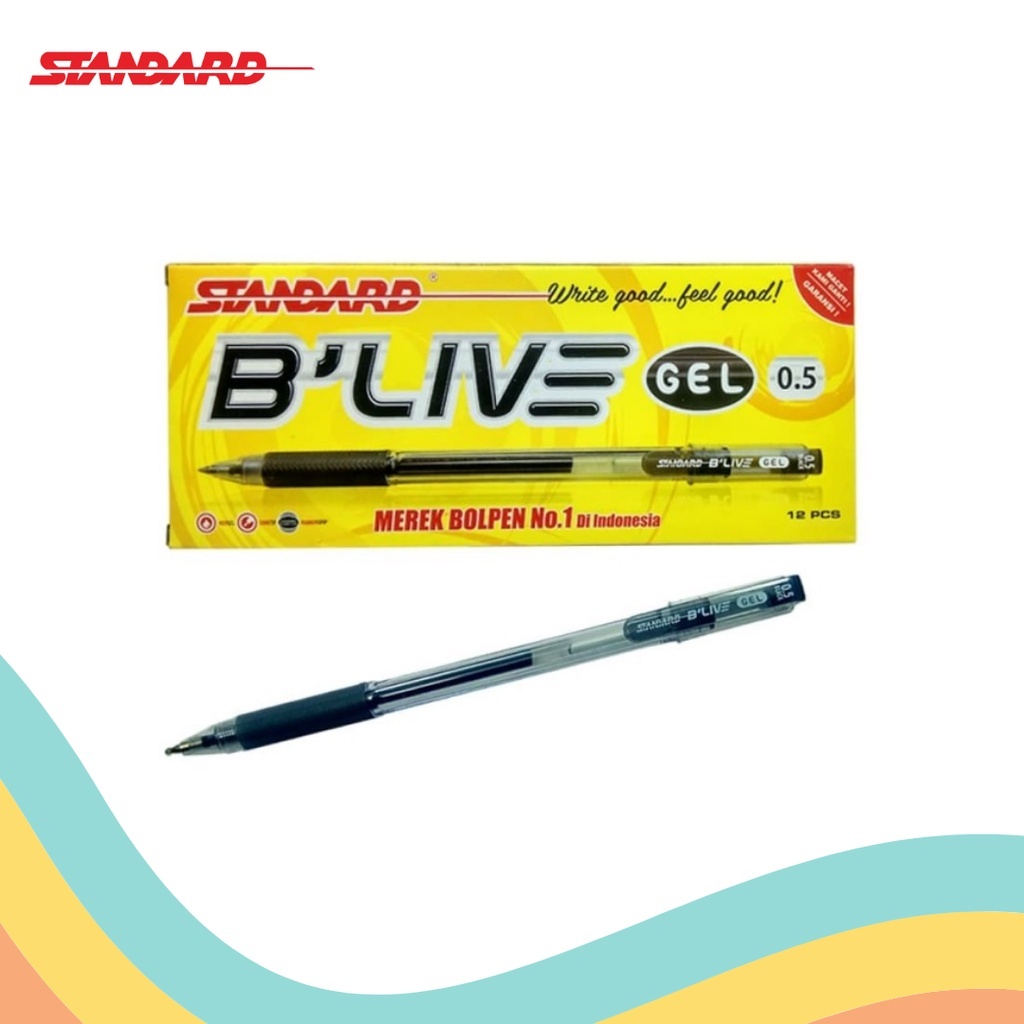 Jual 1 Pack / Standard Pen - BLIVE GEL 0.5 mm ( Pulpen, Pena, Ballpoint ...