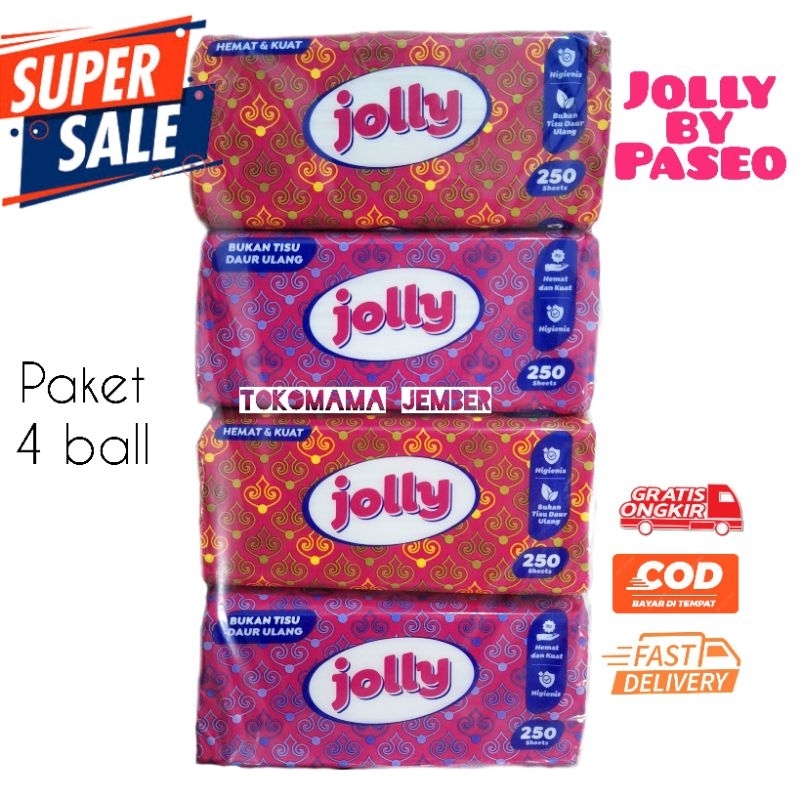 Jual Jolly Tissue by Paseo 250 Tisu Serbaguna Tisu Wajah Tisu Dapur ...