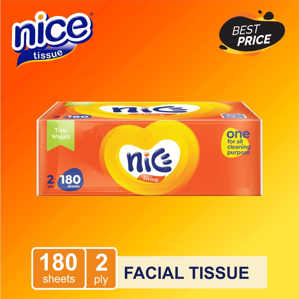 Jual Tissue Nice 180 sheet 2 ply (tissue kering) | Shopee Indonesia