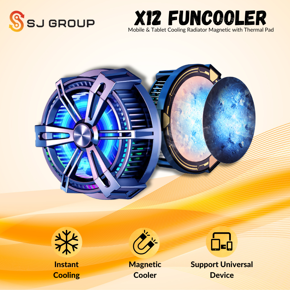 Jual Funcooler X12 Radiator Pendingin HP Magnet Fan Cooler Cooling Fan ...