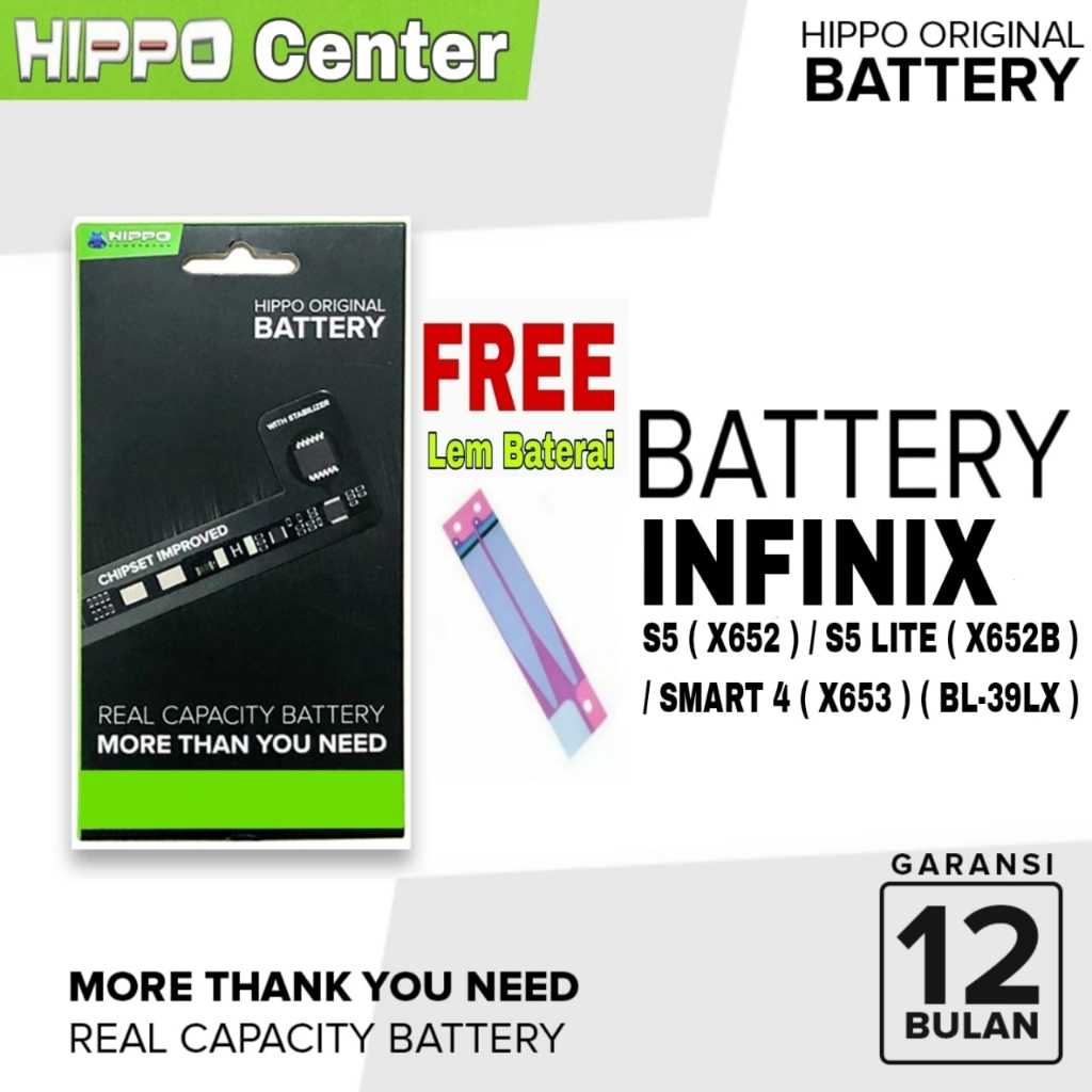 Jual Baterai Hippo INFINIX S5 ( X652 ) / S5 LITE ( X652B ) / SMART 4 ...