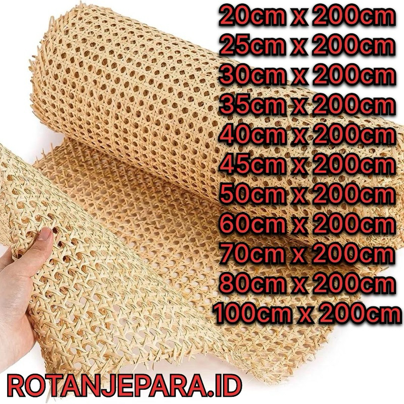 Jual ROTAN ANYAMAN LEMBARAN ALAMI ROTAN MOTIF MOTOERO WEBBING RATTAN ...