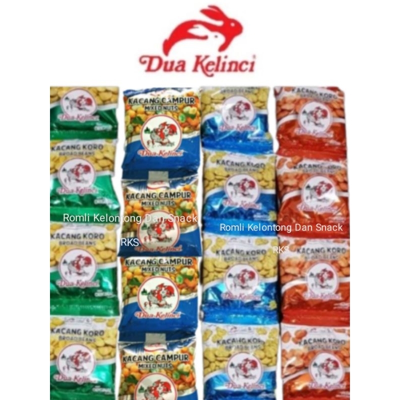Jual Kacang Koro Dua Kelinci 1 Renceng isi 10pcs ( 10 Sachet ) DK Semua ...