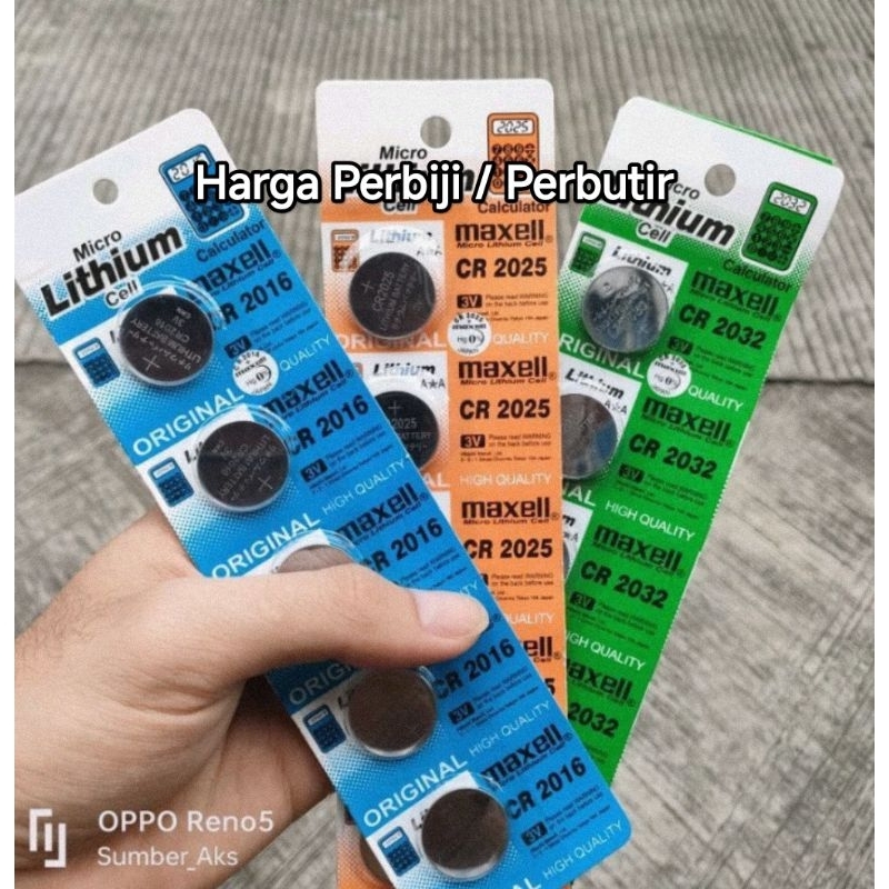 Jual Baterai Maxell (harga per biji) CR2032 CR 2032 CR2025 CR 2025 CR2016 CR 2016 3V Lithium ...