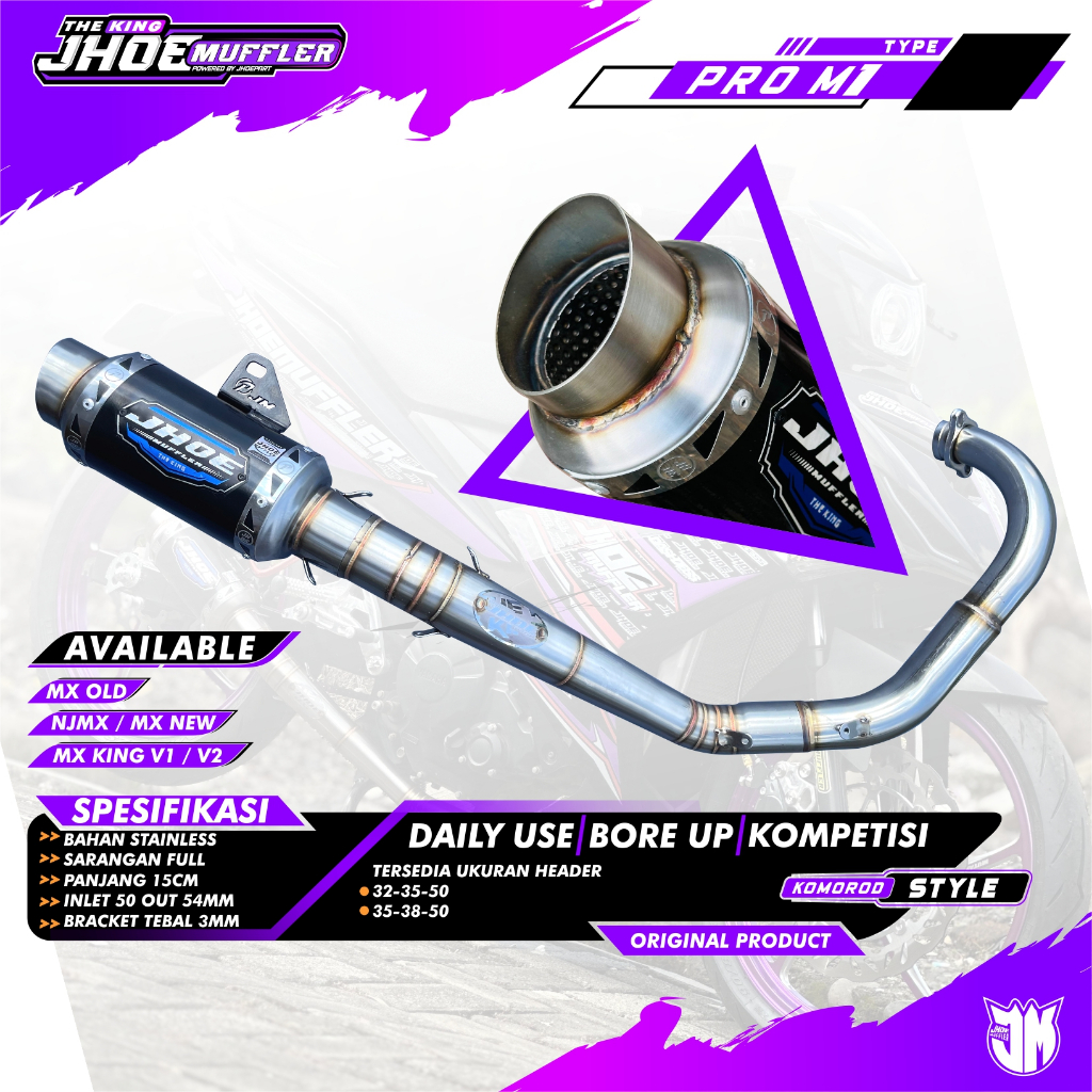 Jual Knalpot Racing MX KING mx new mx old Roadrace TYPE PRO M1 By Jhoe ...