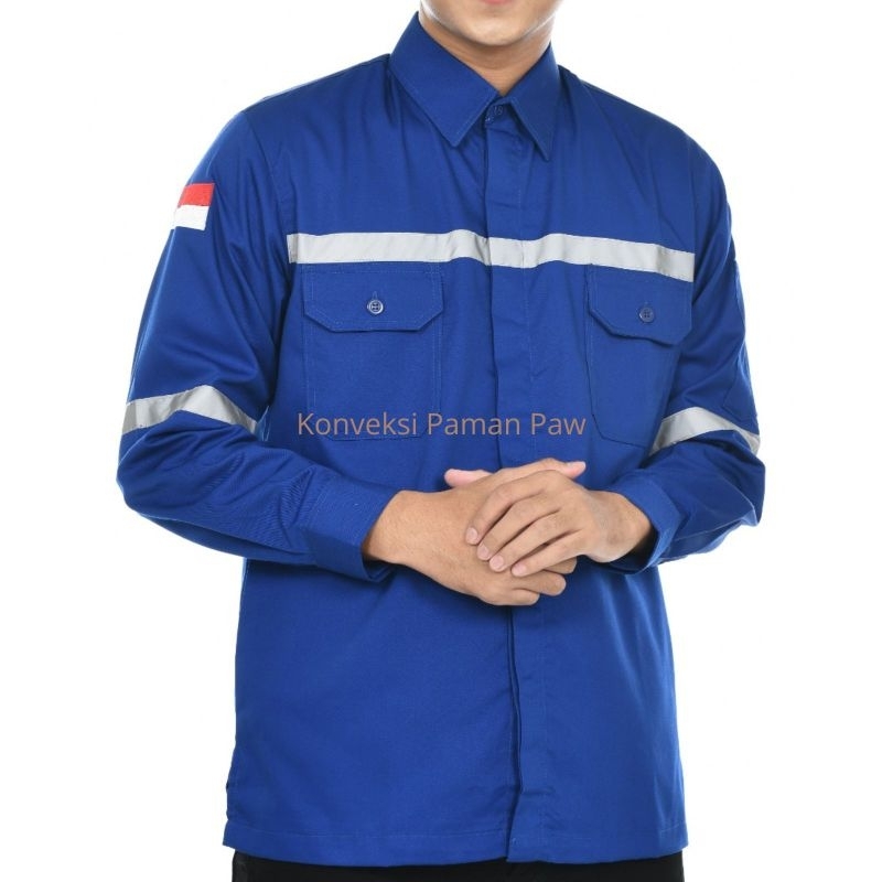 Jual BAJU-KEMEJA-SERAGAM-ATASAN-WEARPACK-SAFETY-K3-TAMBANG-PROYEK ...