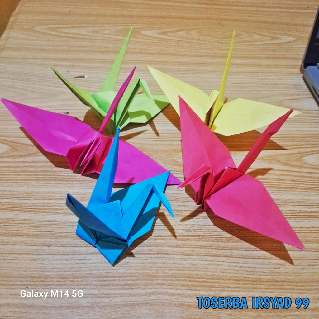Jual (1pcs) Origami Burung Angsa/Bangau/Hiasan Dinding Jepang Kertas ...