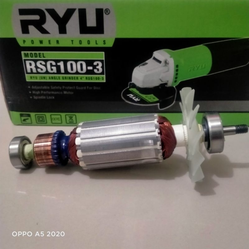 Jual ARMATURE GERINDA RYU RSG 100-3 ORIGINAL/ANGKER GRINDA RYU ORIGINAL ...