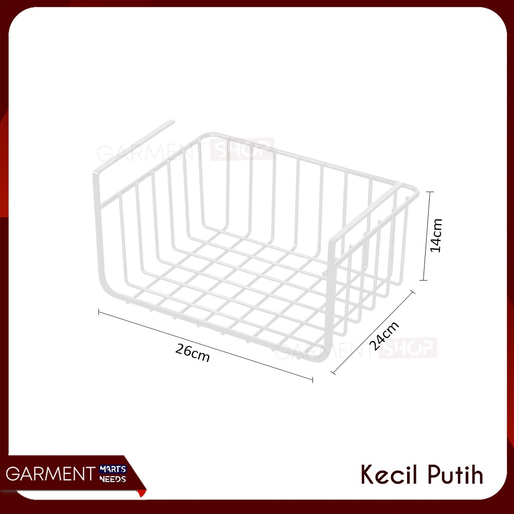 Jual WALEMA - Keranjang Besi Gantungan Rak Lemari Dapur Pengait Wadah ...