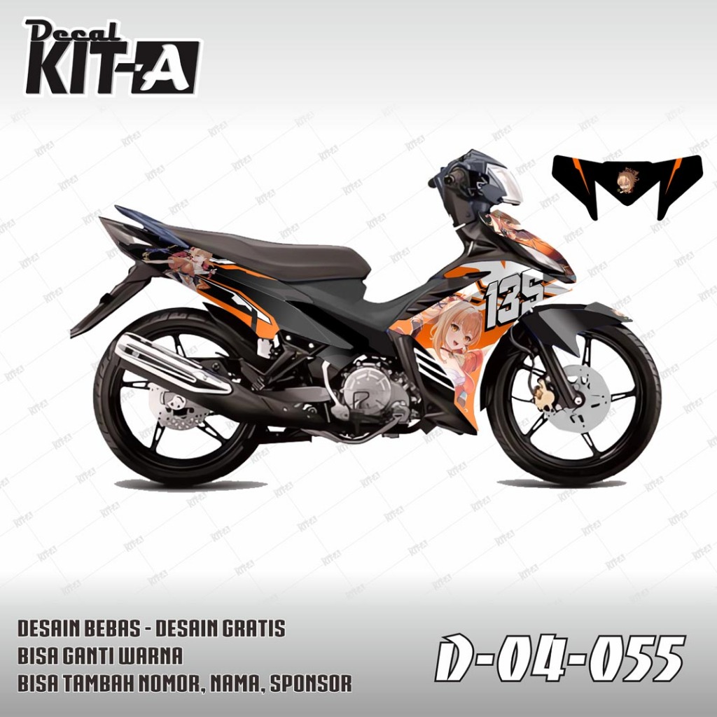 Jual Sticker Decal Full Body Custom Jupiter MX New 135 WAYANG HITAM ...