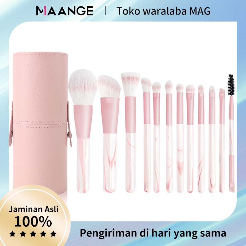Jual MAANGE 12Pcs Kuas Make Up Set Kosmetic Brush Lembut Powder ...