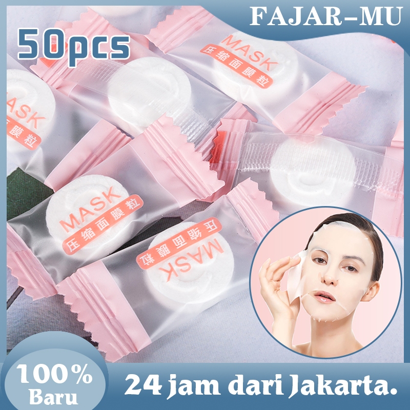Jual 50pcs Mini Compressed Mask Sekali Pakai Paper Masker Muka Wajah ...