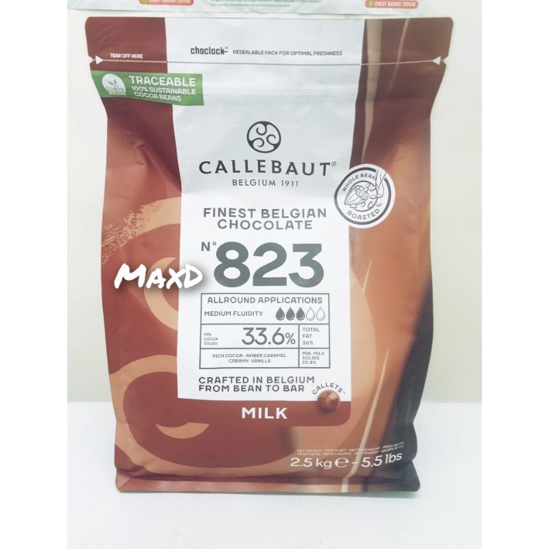 Jual CALLEBAUT Finest Belgian Chocolate Milk Repack 250 gr | Shopee Indonesia