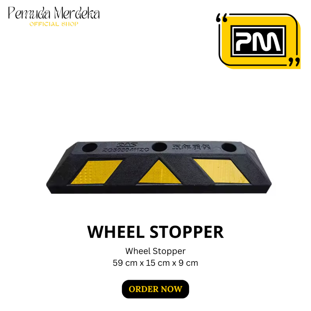 Jual Wheel Stopper Rubber Ganjalan Ban Mobil Batas Parkir Karet Tebal ...