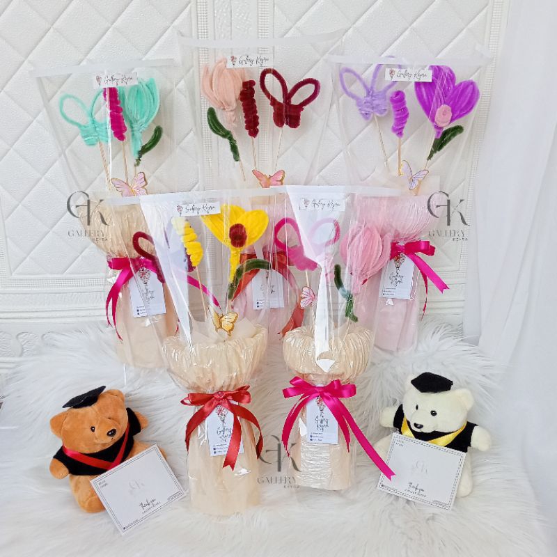 Jual Mini Bouquet Buket Pipe Cleaner Buket Tulip Buket Artificial