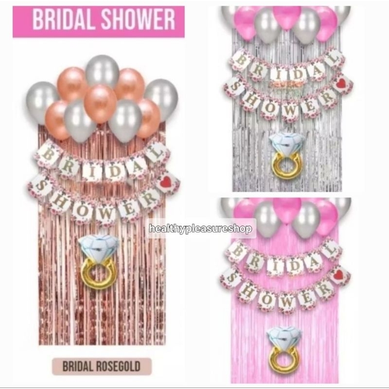 Jual Surprise ! Paket Dekor Bridal Shower Seru Lengkap Banner Balon ...
