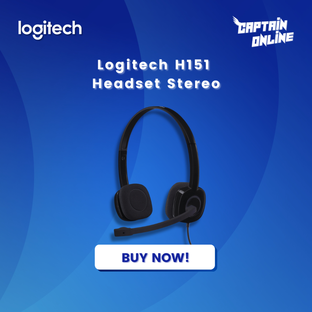 Jual Logitech H151 Headset Stereo dengan Mikrofon Noise-Cancelling dan ...