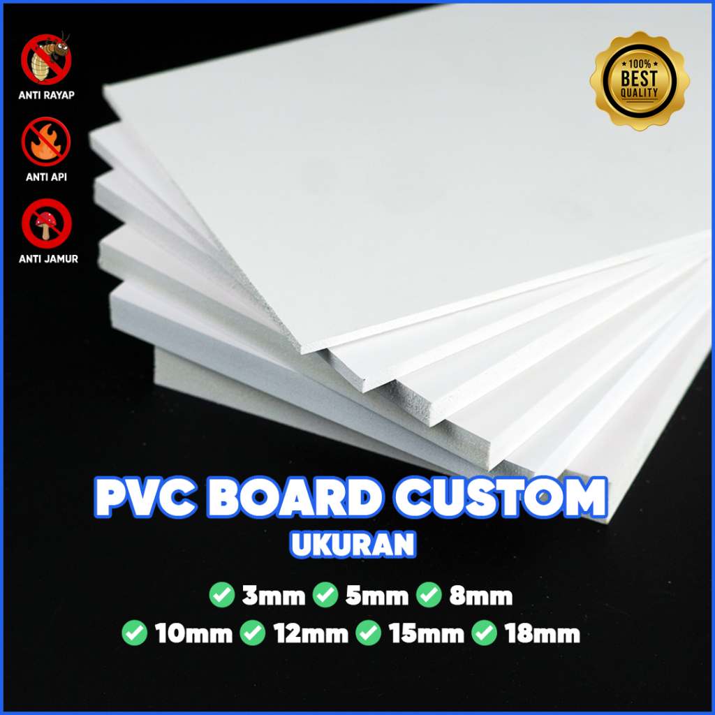 Jual PVC Board 8mm/ PVC Foam Board 8mm/PVC Foam Board Potongan Custom ...