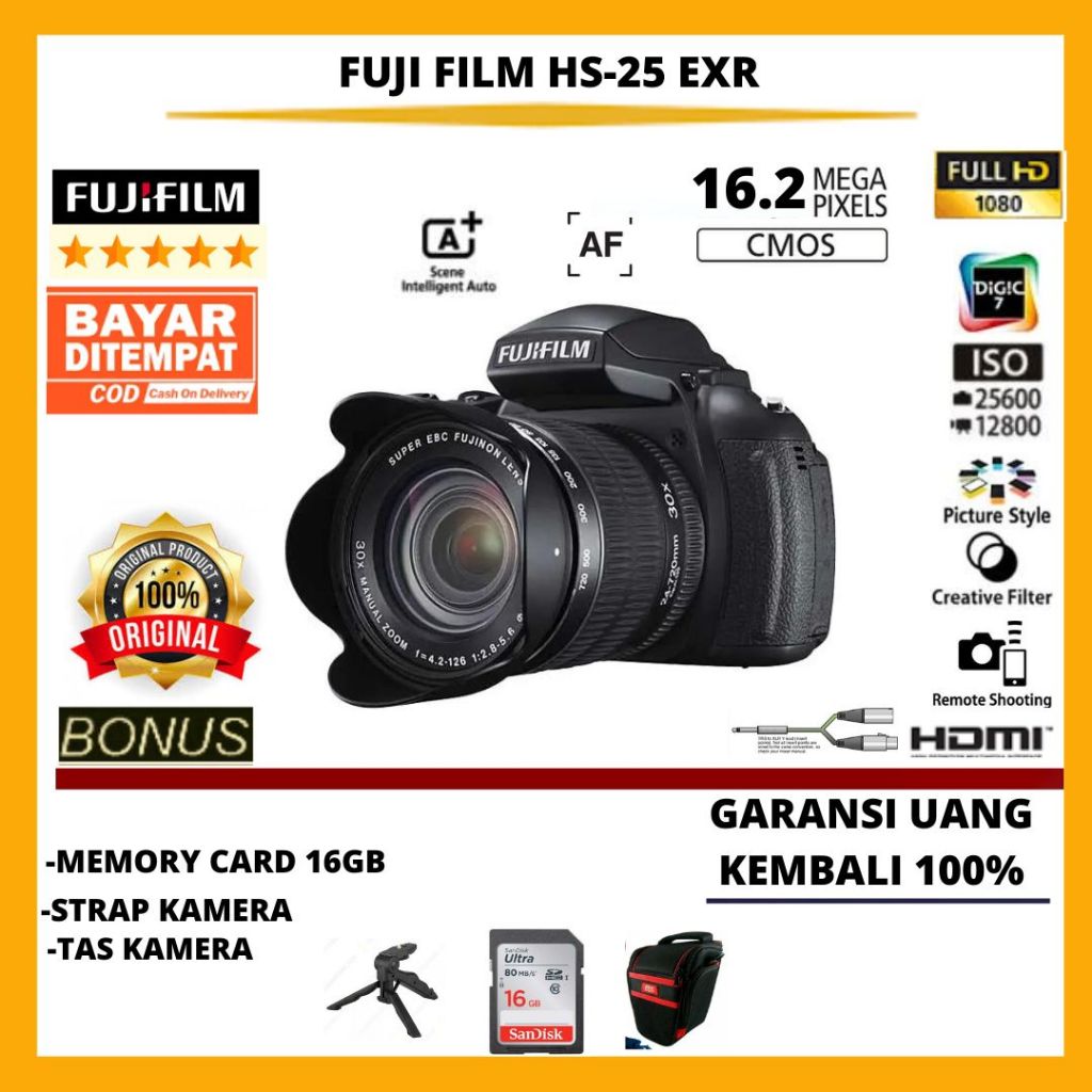 Jual FUJI FILM HS-25 EXR KAMERA VLOG | Shopee Indonesia