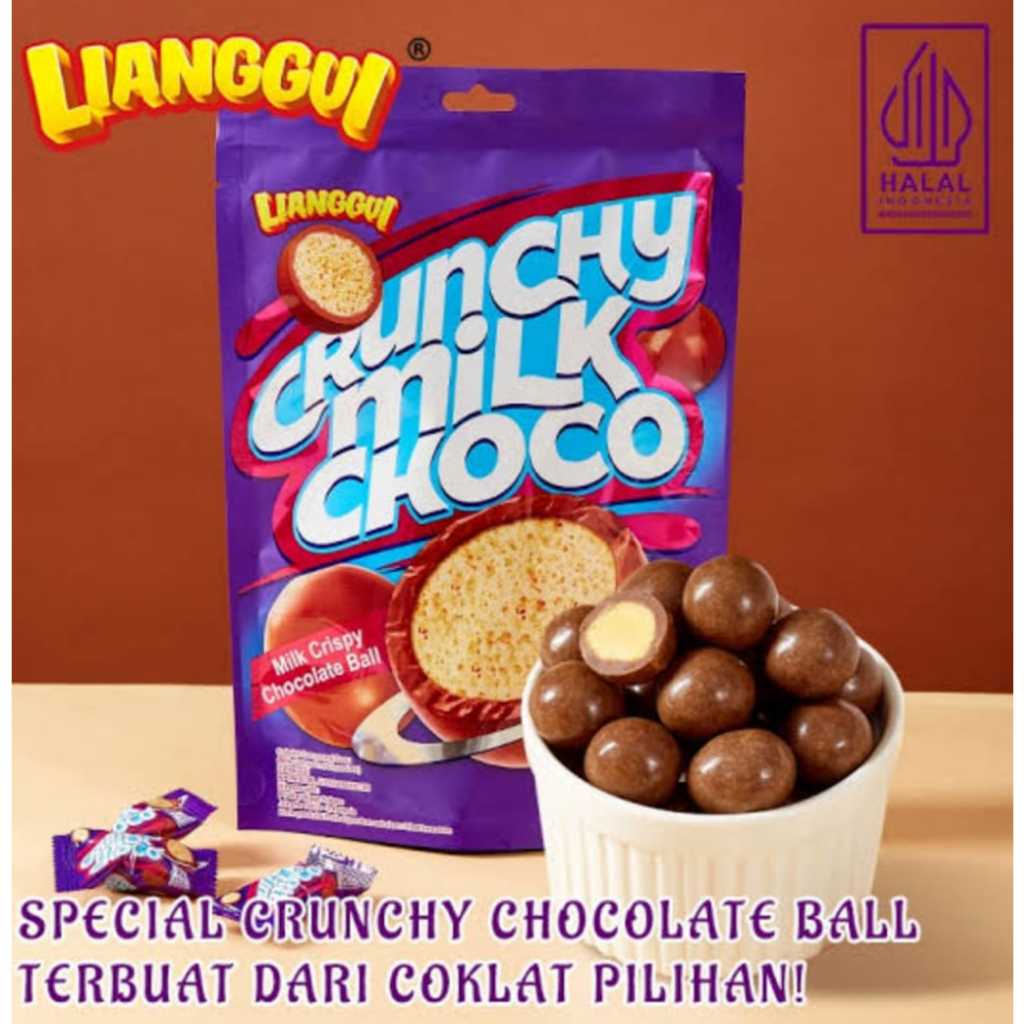 Jual Lianggui Crunchy Milk Choco Ball Milk Crispy Chocolate Ball Biskuit Cokelat 90g Halal ...