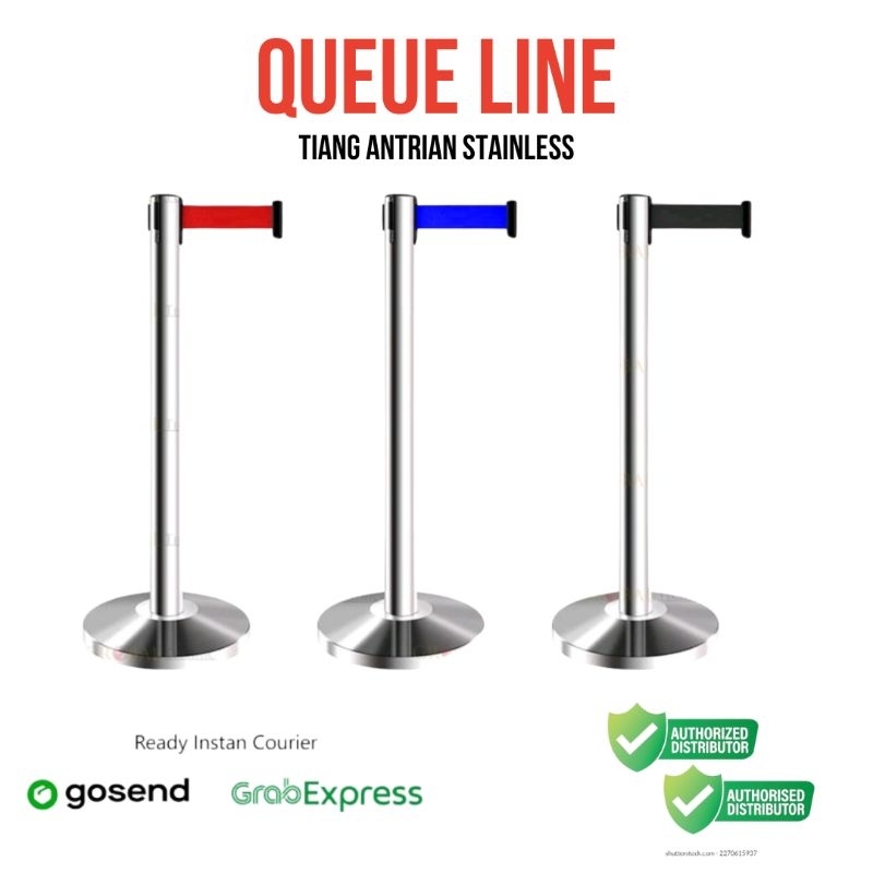 Jual Standing Barier Queue line 2 Meter - Tiang Antrian Stainless ...