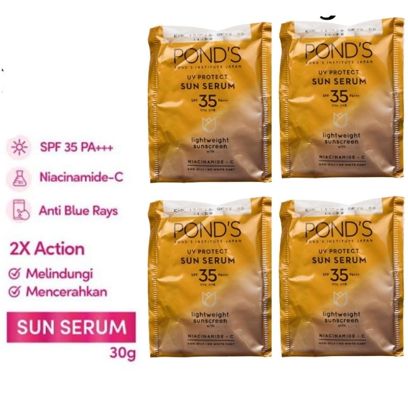Jual PONDS UV PROTECT SUN SERUM SPF 35 PA+++ 30g / [ 4 x 7g ...