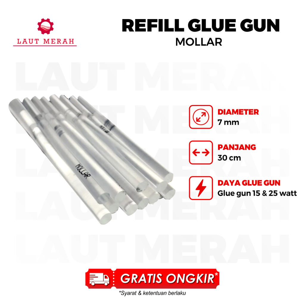 Jual isi Lem Tembak Kecil refill Glue Gun Panjang 30cm Merk Mollar ...