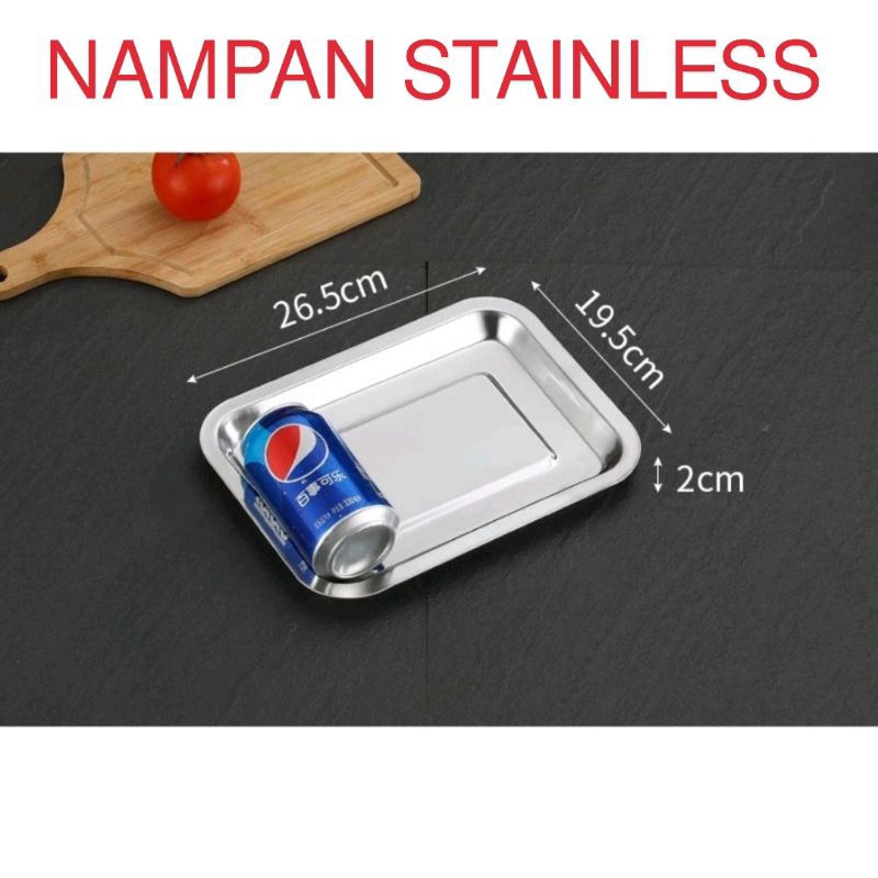 Jual Nampan stainless steel PERSEGI baki baking Tray kue roti dapur ...