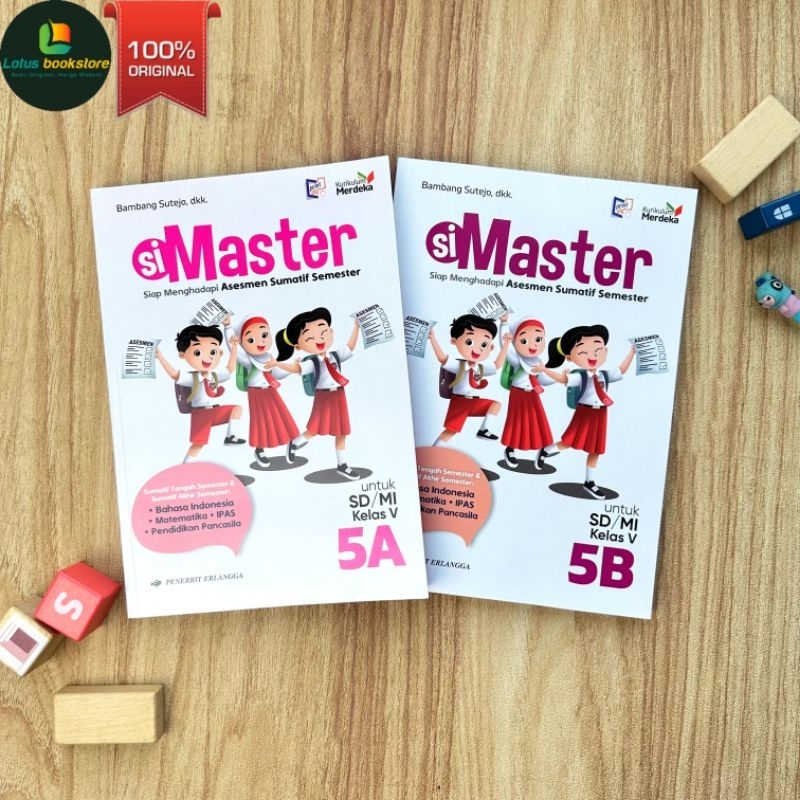 Jual Simaster untuk SD Kelas 5A 5B - Buku Soal & Ujian - Kurikulum ...