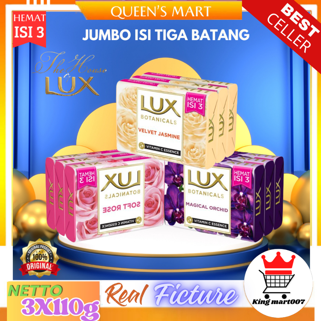 Jual Lux Botanicals Sabun Batang Multipack 3X100G | Shopee Indonesia
