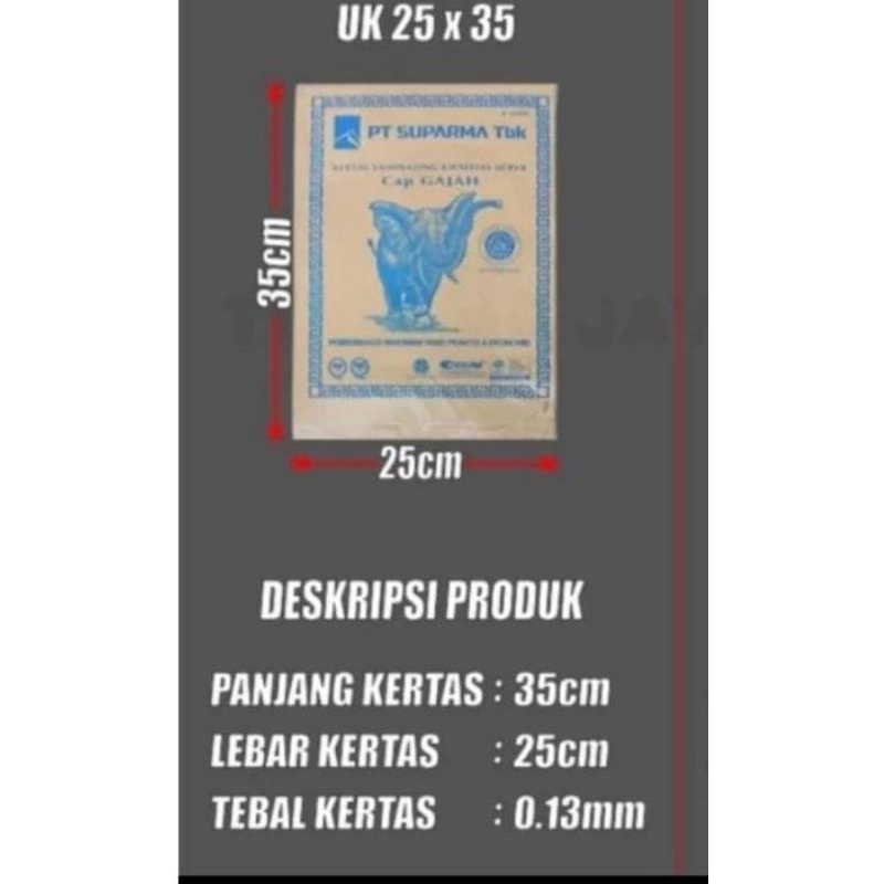 Jual 1 pack kertas nasi bungkus nasi cap gajah biru 250 lembar | Shopee ...